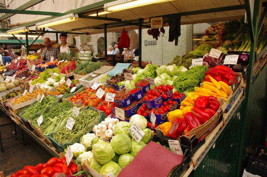 Beautiful veggies in the Bolzano market